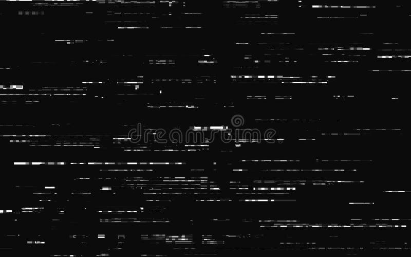 Glitch Texture. Random Stripes on Dark Background. Abstract White ...