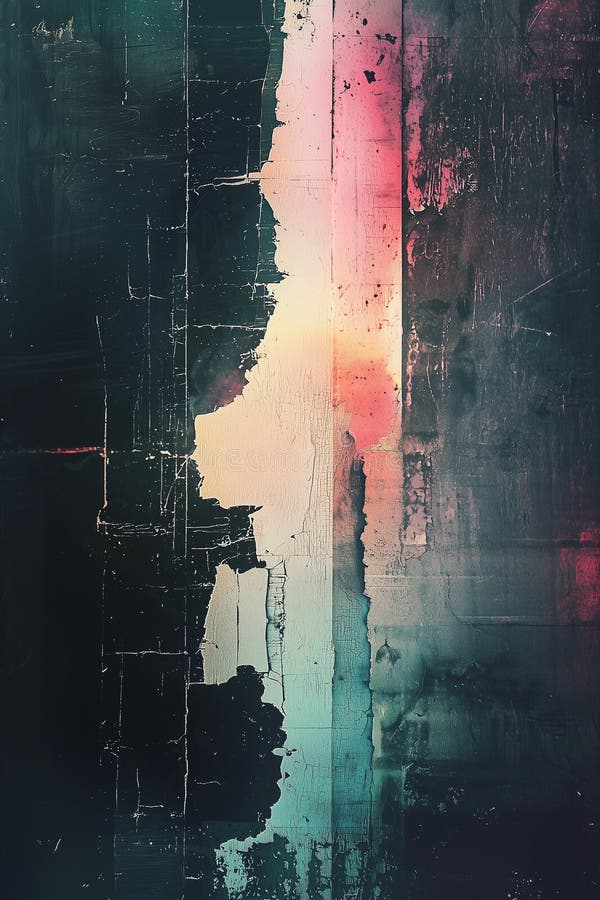 Glitch Textures on Paper, Scanned Film, Abstract Retro Background Stock ...