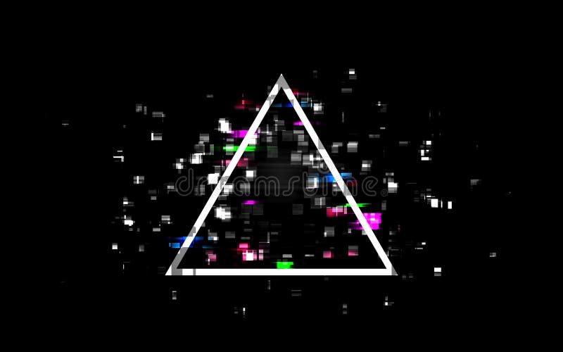 Glitch Triangle. Abstract Glitched Shape. Modern Graphic Element for ...