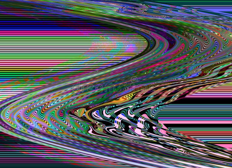 Glitch TV Error Background Computer Screen and Digital Pixel Noise ...