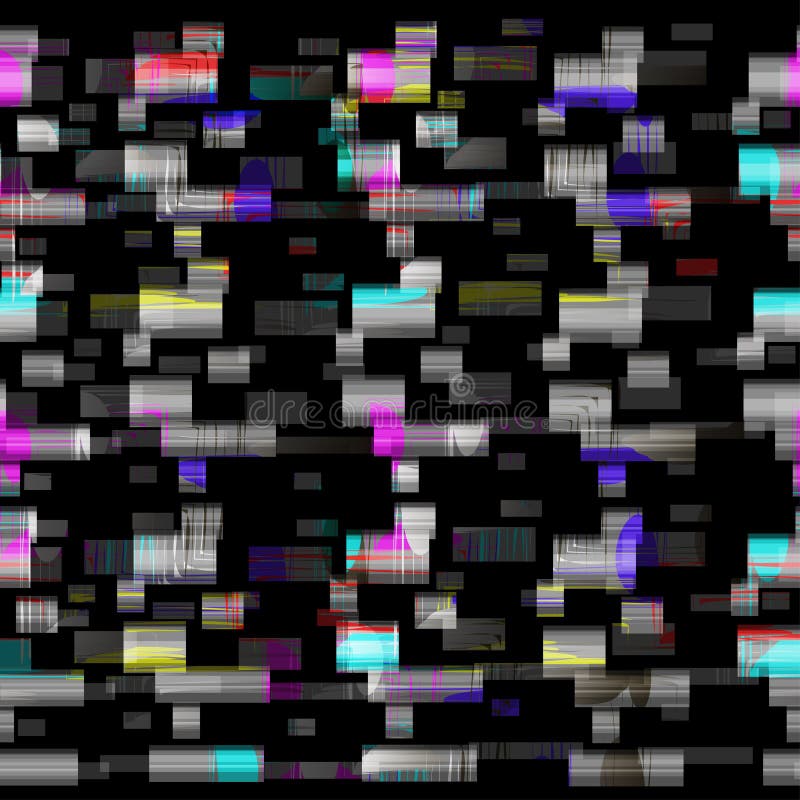 Glitch Tv Seamless Vector Pattern Effect Noise Distortion Interference ...