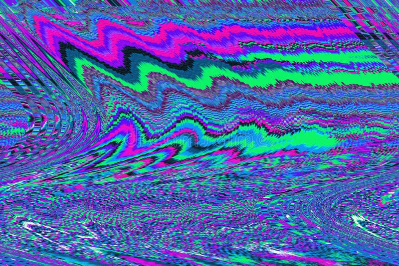 Glitch Universe Background Old TV Screen Error Digital Pixel Noise ...