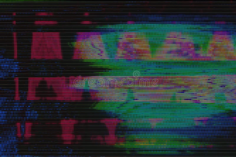 Glitch Vhs Background Artifact Noise, Design Stock Illustration ...