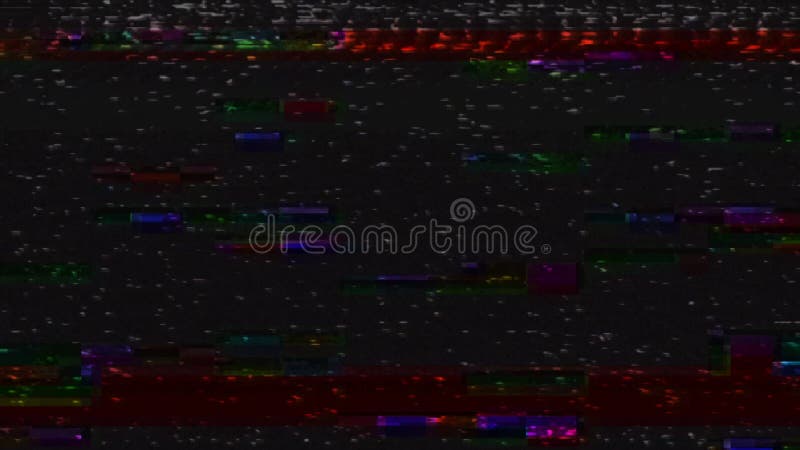 VHS Interference on a Black and White Screen of a Cathode Ray Tube ...