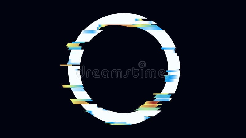 Glitched Circle Frame Design Stock Footage - Video of chaos, card ...