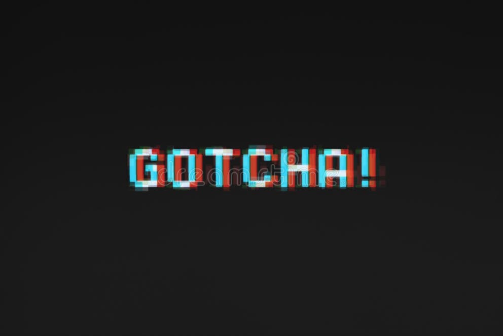 Glitch word gotcha stock illustration. Illustration of screen - 185411958