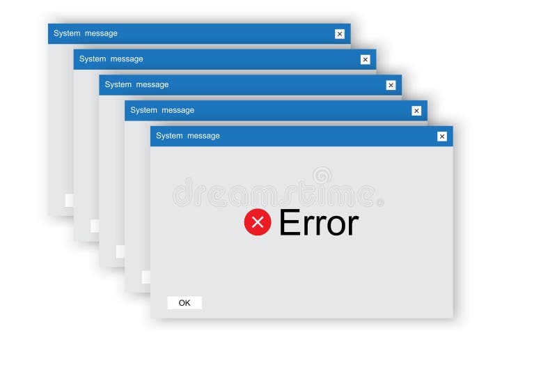 Glitched Error Warning Message. Web Page Template. Computer Interface ...