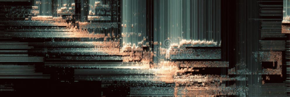 Glitching Abstract AI Neural Network Visualization Depicting ...