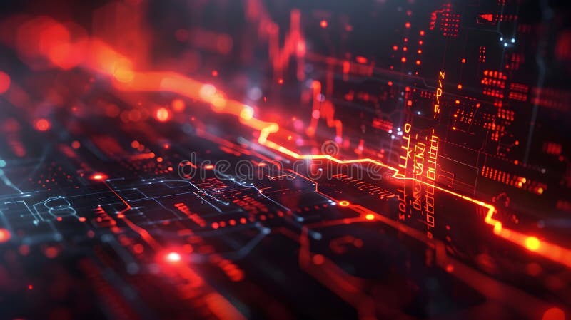 Glitching Data Lines in a Digital Network Environment Stock ...