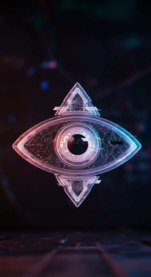 Glitching Digital Eye Symbol Abstract Pixel Art Stock Illustration ...
