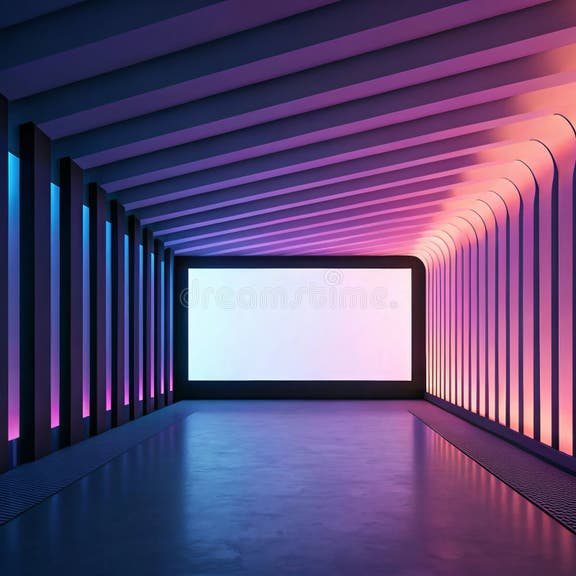 Glitchwave Minimalist Background with Surreal 3D Design Elements Stock ...