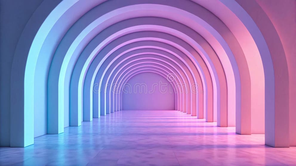 Glitchwave Minimalist Background with Surreal 3D Design Elements Stock ...