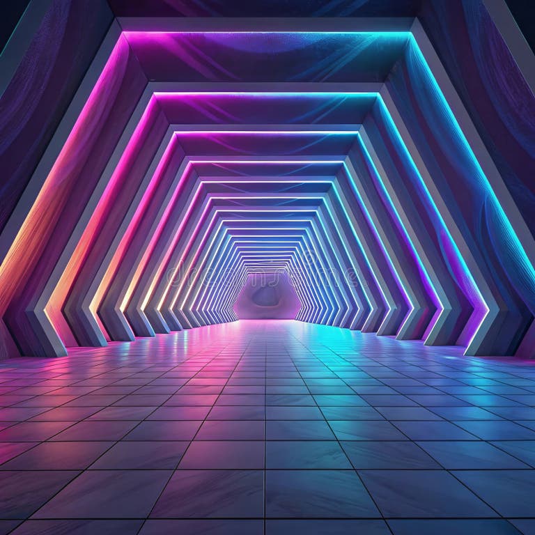 Glitchwave Minimalist Background with Surreal 3D Design Elements Stock ...