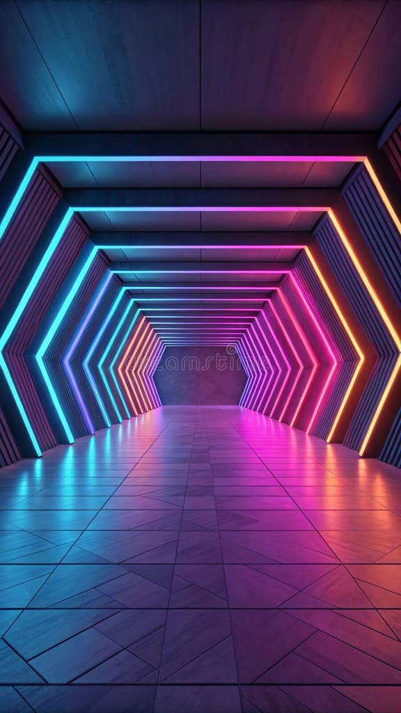 Glitchwave Minimalist Background with Surreal 3D Design Elements Stock ...