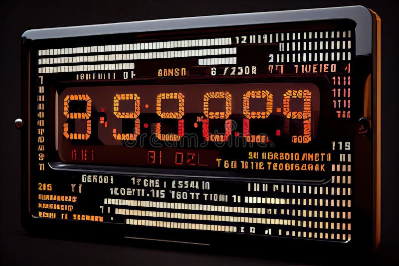 A Glitchy Digital Clock that Shows the Wrong Time and Date. Stock ...