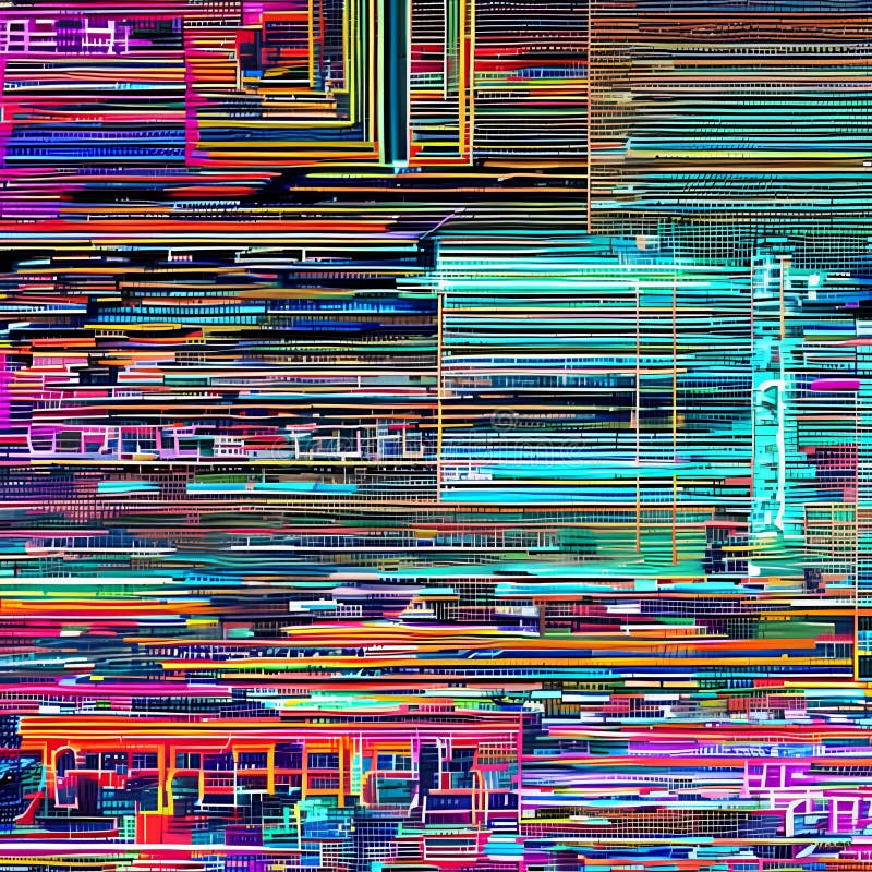 A Glitchy Digital Texture with Distorted Typography and Fragmented Text ...