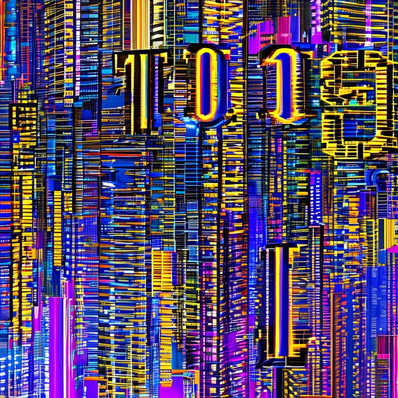 A Glitchy Digital Texture with Distorted Typography and Fragmented Text ...