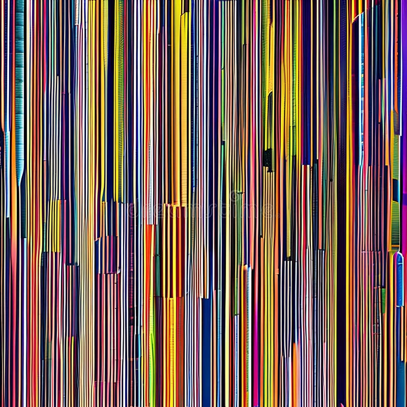 A Glitchy Digital Texture Featuring Distorted Lines and Fragmented ...