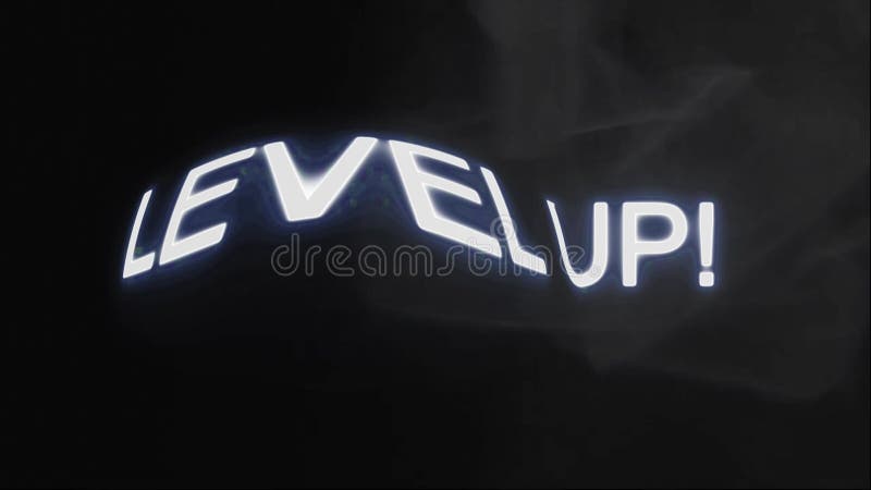 Glitchy and Distorted LEVEL UP! Message with Bokeh Crystal Light Leaks ...