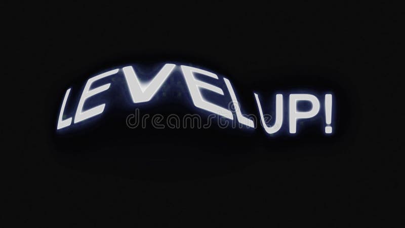 Glitchy and Distorted LEVEL UP! Message with Light Leaks Stock Footage ...
