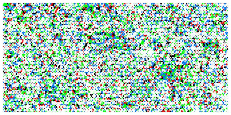Glitchy Halftone Pattern. Random Vector Hexagons Noise Texture. Stock ...