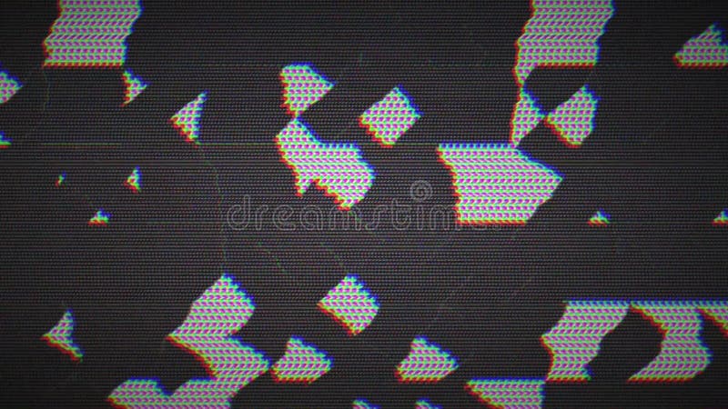 Glitchy Bad Tv Interference Blocks, Old Tv Effect. Abstract Futuristic ...