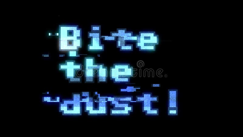8 bit glitch bite the dust stock illustration. Illustration of game ...