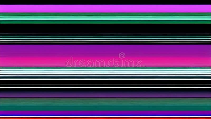 A Glitchy Screen with a Purple Background and Pink Stripes Stock ...