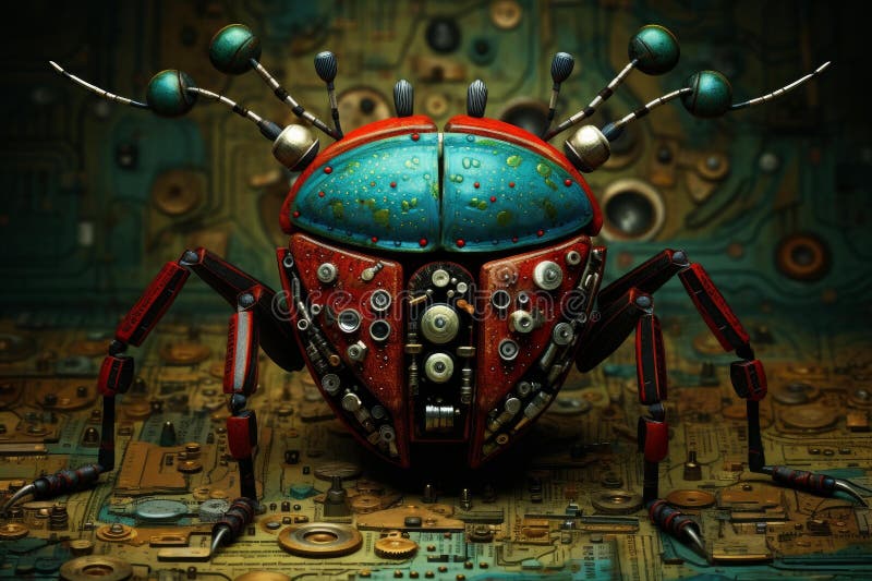 Glitchy Software Bug Robot. Generate Ai Stock Photo - Image of ...