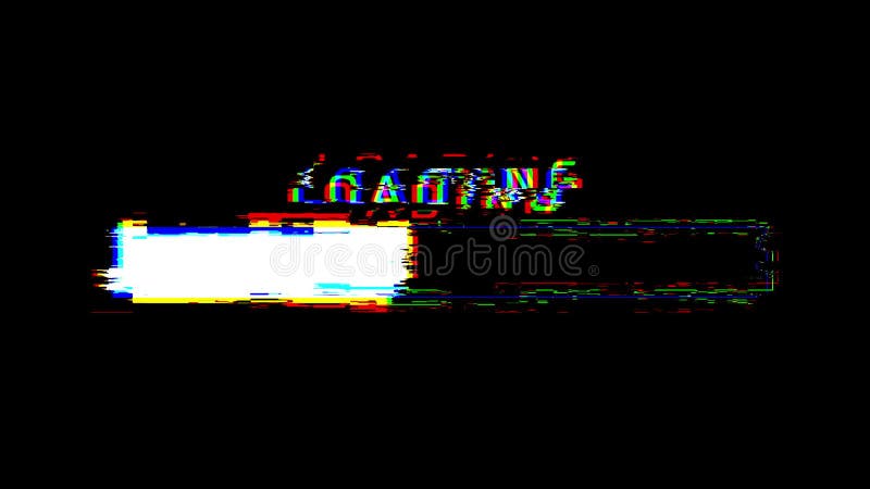 Loading Bar Animation with RGB Glitch Effect. Stock Video - Video of animation, hacker: 275042803