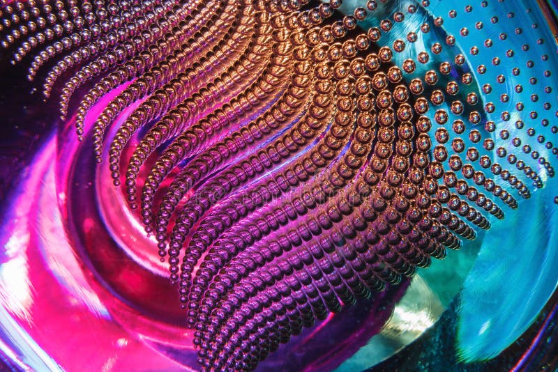 Glitter Air Bubbles in the Glass, Background Abstract Texture. Stock ...