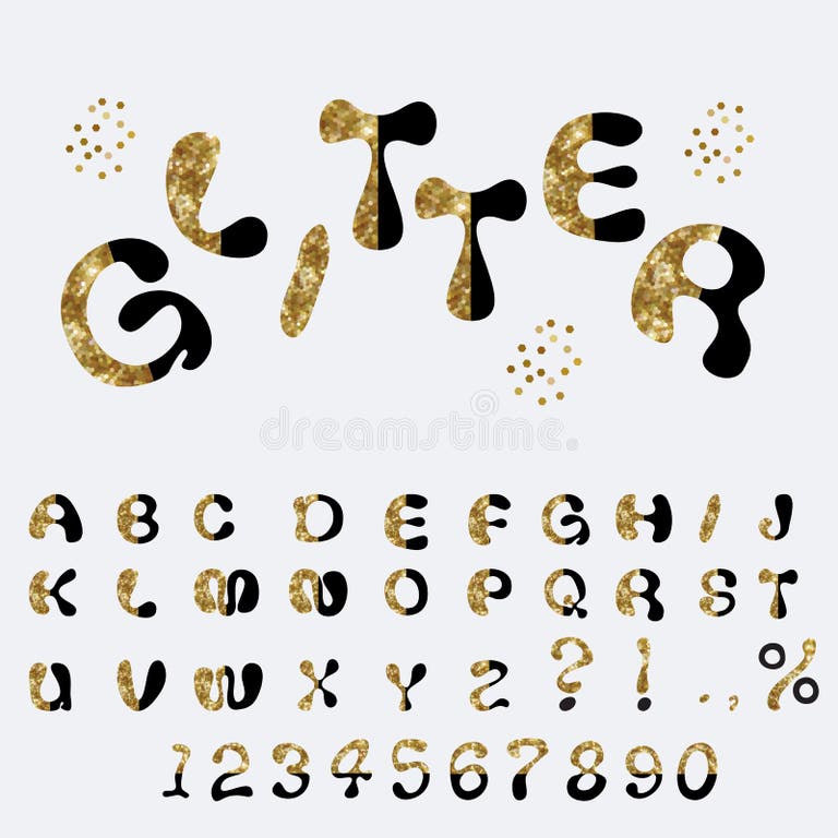 Alphabet Custom Characters Cute Font Comic Letters Stock Illustrations ...