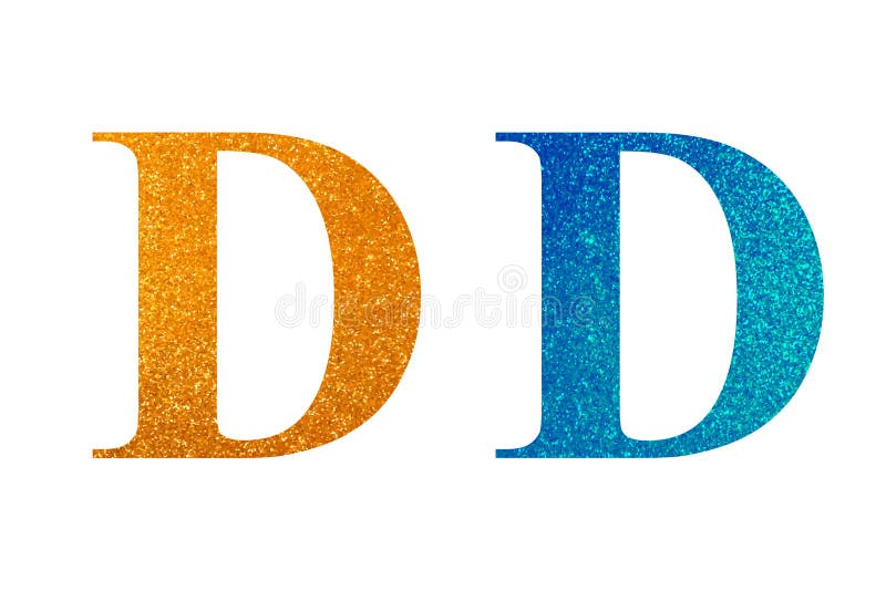 Glitter Alphabet D, Glitter Letter, Gold and Blue Glitter Alphabet ...