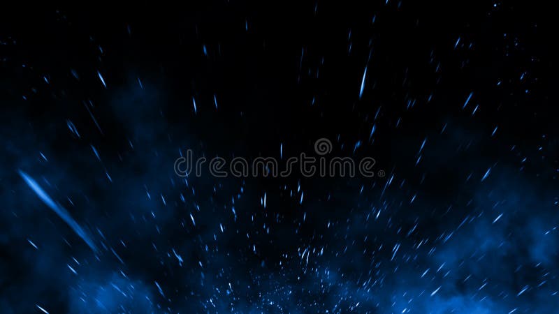 Glitter Blue Lights Background.Abstract Dark Blue Particles Lights ...