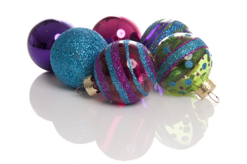 Glitter Christmas balls stock photo. Image of white, winter - 21706886