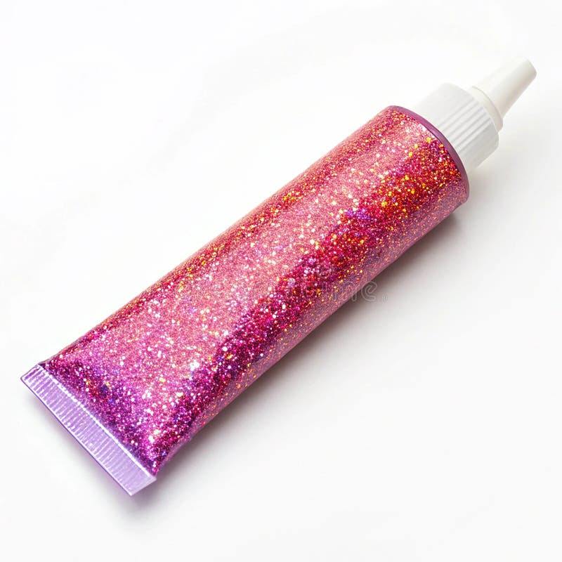 Glitter Glue Tube on White Background Stock Illustration - Illustration ...