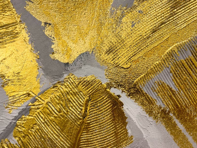 Glitter Gold Paint Patterns on Black Background Stock Photo - Image of ...