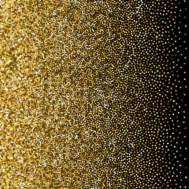 Glitter Golden Gradient with Scattered Sparkles Stock Vector ...