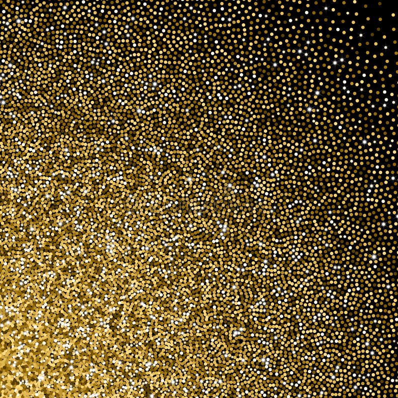 Glitter Golden Gradient with Scattered Sparkles Stock Vector ...