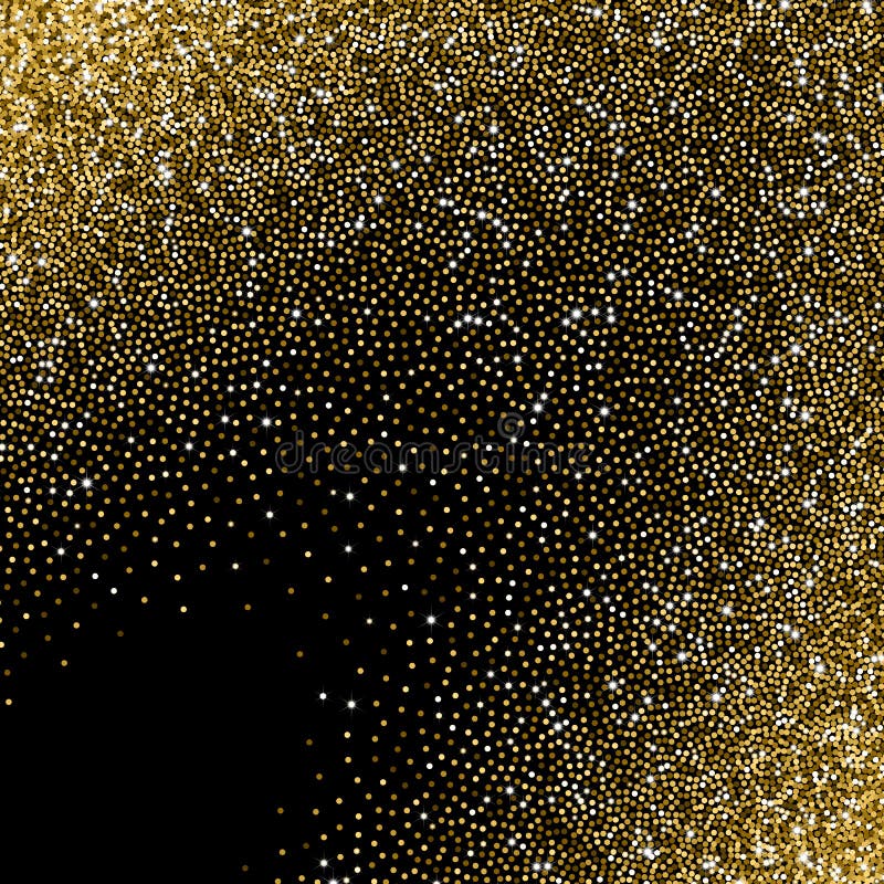 Glitter Golden Gradient with Scattered Sparkles Stock Vector ...