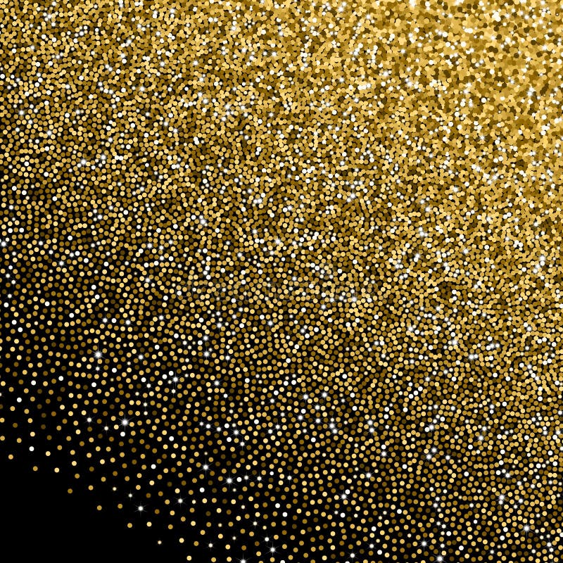 Glitter Golden Gradient with Scattered Sparkles Stock Vector ...