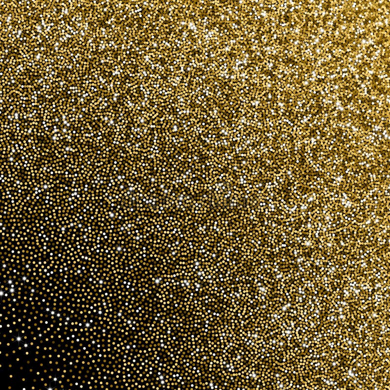 Glitter Golden Gradient with Scattered Sparkles Stock Vector ...