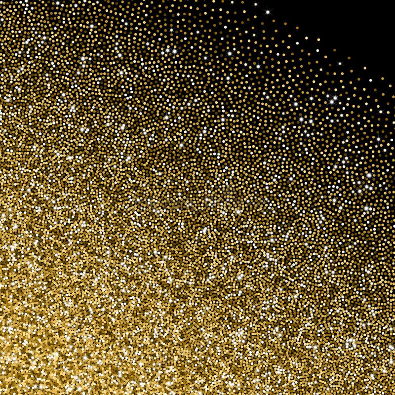 Glitter Golden Gradient with Scattered Sparkles Stock Vector ...