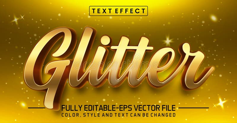 Glitter golden text effect stock vector. Illustration of typeface ...