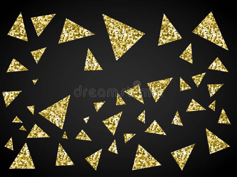 Glitter Golden triangle stock illustration. Illustration of greeting ...