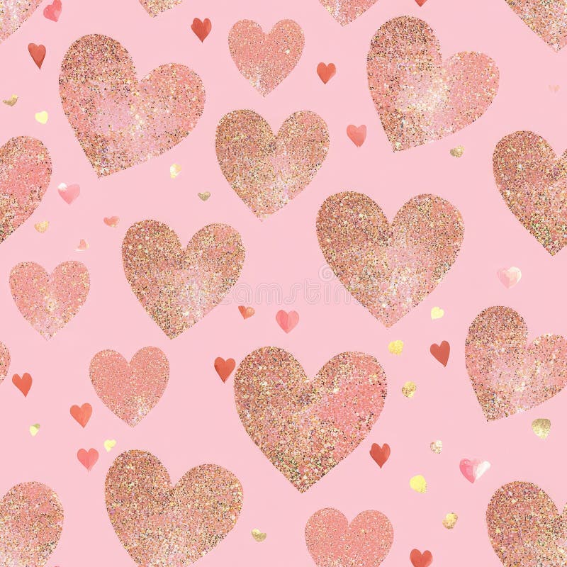 Glitter Heart Pattern Where Each Sparkles Tiny Shimmering Specks Adding ...