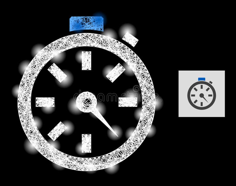 Glitter Intersected Mesh Timer with Glare Spots Stock Vector ...