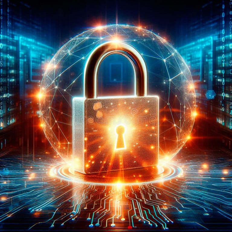 Glitter Key Images in Front of Computer and Network Screens To ...