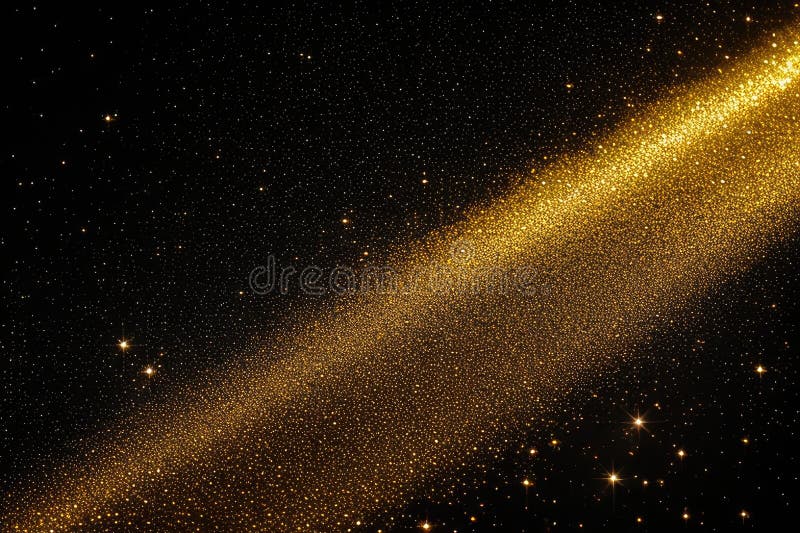 Glitter Lights Grunge Background, Gold Dust Trail. Generative Ai Stock ...