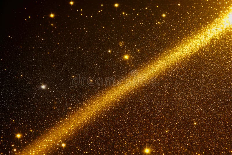 Glitter Lights Grunge Background, Gold Dust Trail. Generative Ai Stock ...